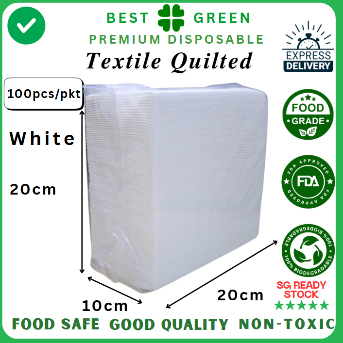 Premium Textile Quilted Napkins White - Cloth-Like Feel | 1 Carton ...