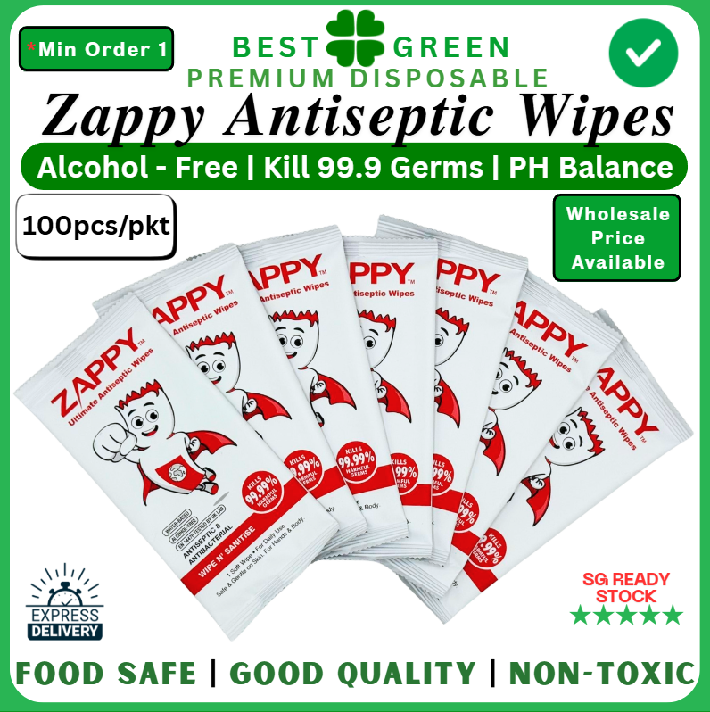 Zappy Ultimate Antiseptic Wipes | [1 Ctn] – Bestgreen Pte Ltd